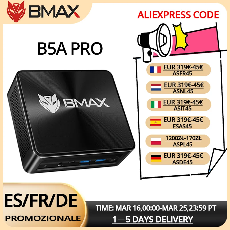 BMAX Mini Pc B5A Pro AMD Ryzen7 5825U 5700U Processor AMD Radeon ...