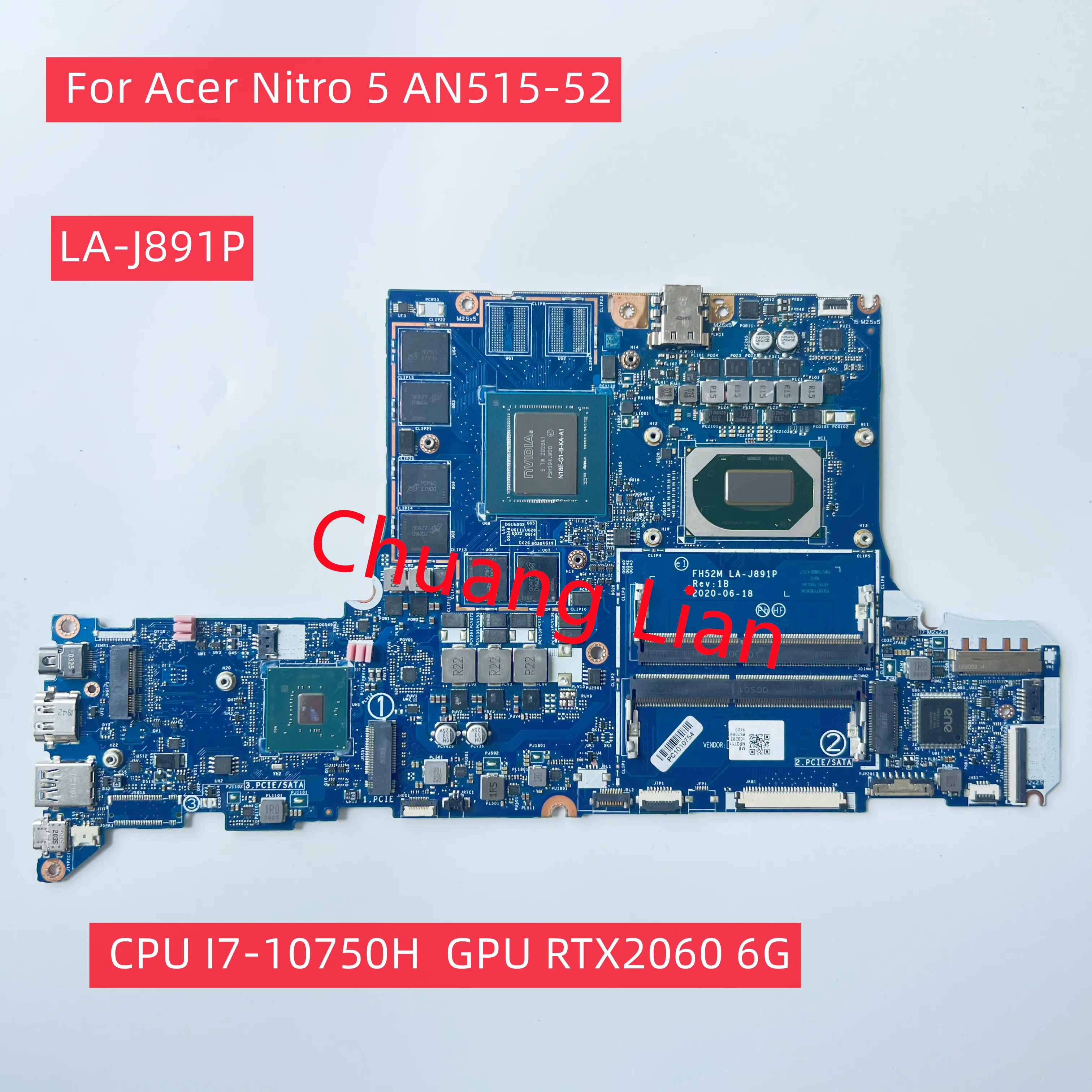 LA-J891P-Mainboard-For-Acer-Nitro-5-AN515-52-Laptop-Motherboard-CPU-I7 ...