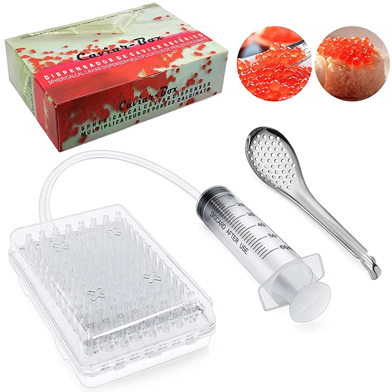 Molecular Gastronomy Caviar Maker - 96 Hole Spherification Dropper With ...