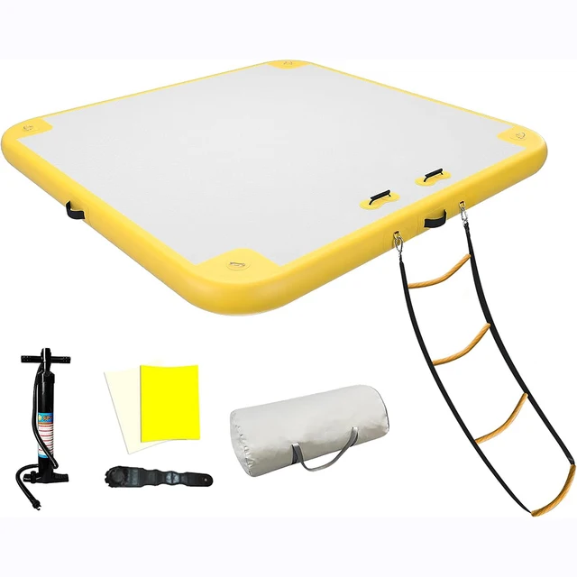 Inflatable Floating Dock Platform, Inflatable Raft Water Pad Multi ...
