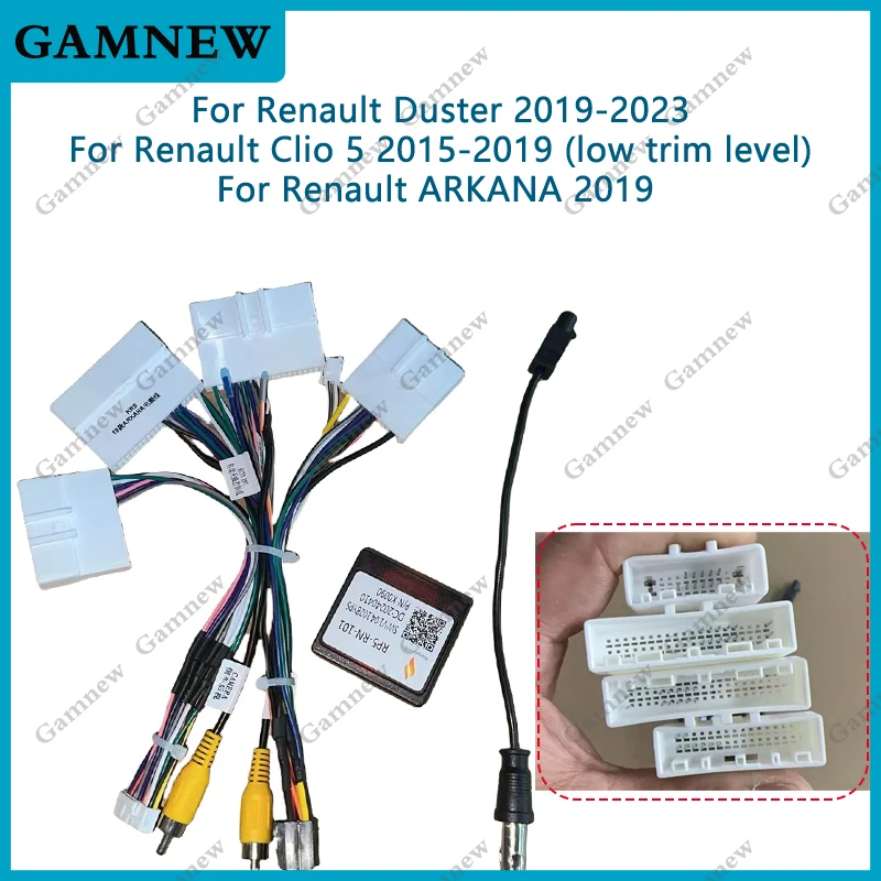 Car-Audio-Wiring-Harness-with-Canbus-Box-For-Renault-Arkana-Clio-Duster ...