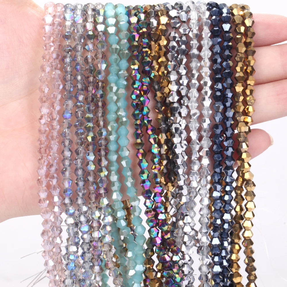 Natural-Faceted-Rhomboid-Shape-4mm-Electroplating-Crystals-Glass-Loose ...