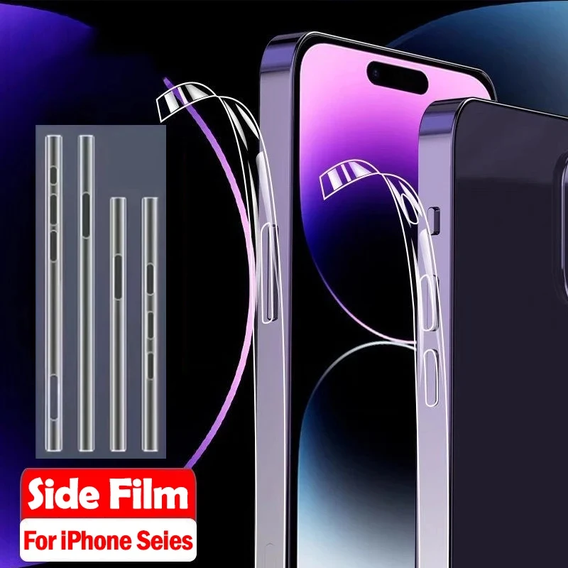 Carbon-Fiber-Sticker-Clear-Matte-Phone-Side-Film-For-iPhone-15-14-Plus ...