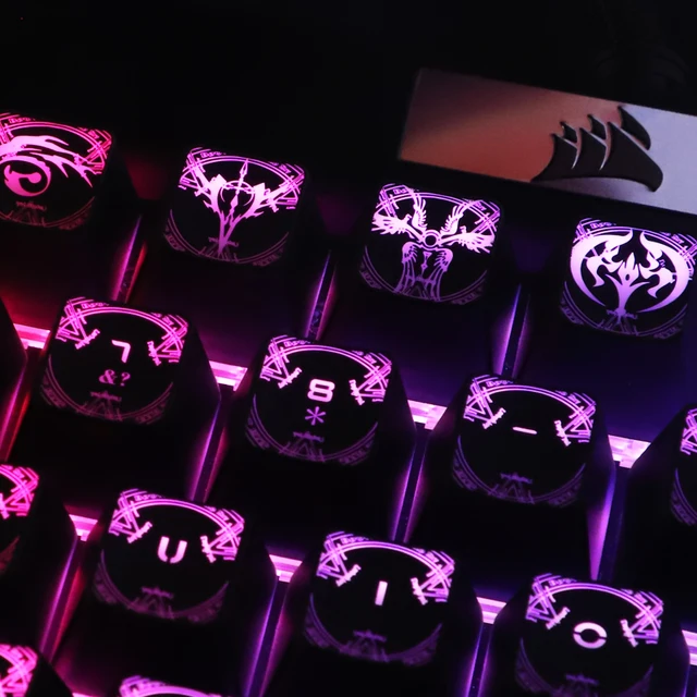 104 keys/set for Fate/stay Night Saber Mechanical Keyboard Keycaps for ...