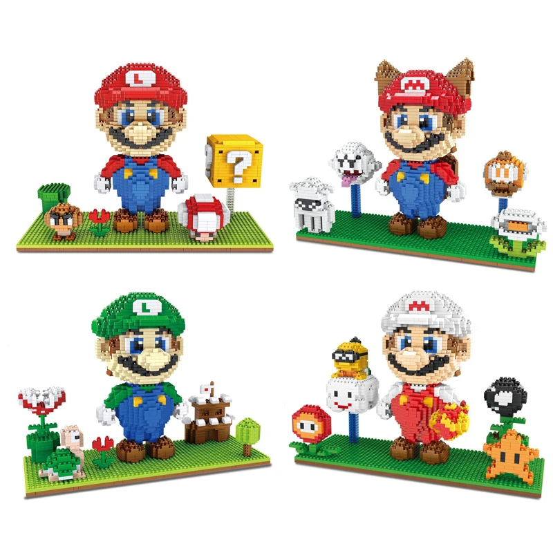Super-Mario-Bros-Micro-Building-Blocks-Bowser-Luigi-Yoshi-DIY-Assembly ...