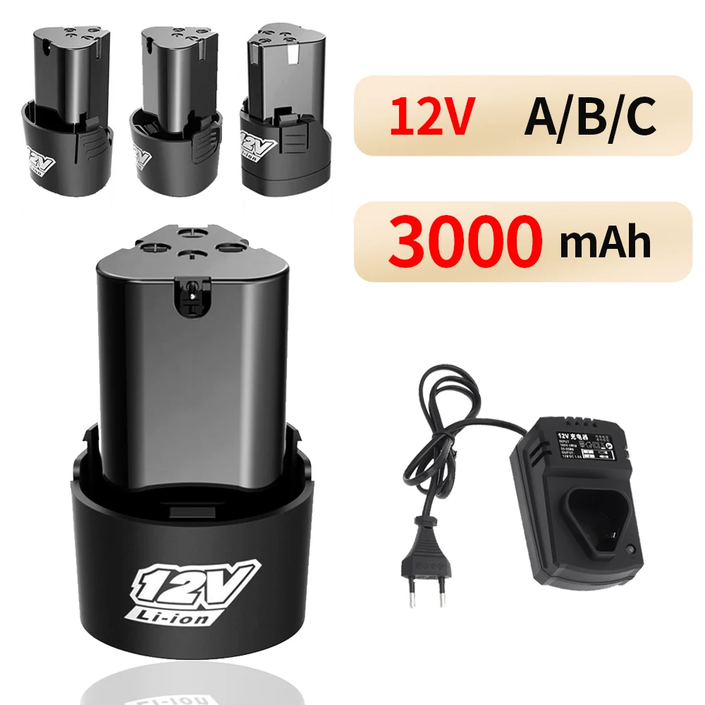 3000mAh 12V Lithium Batteries Rechargeable Large Capacity for Hand ...