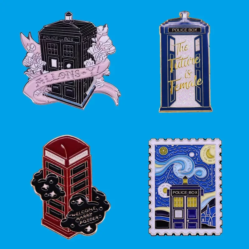 Time-Machine-Police-Box-Enamel-Brooch-Pins-Badge-Lapel-Pin-Brooches ...