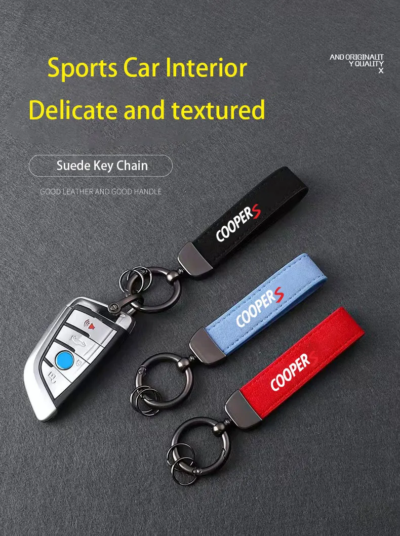 High-Grade-Leather-Suede-Keychain-Car-Sport-Key-Ring-With-Horseshoe ...