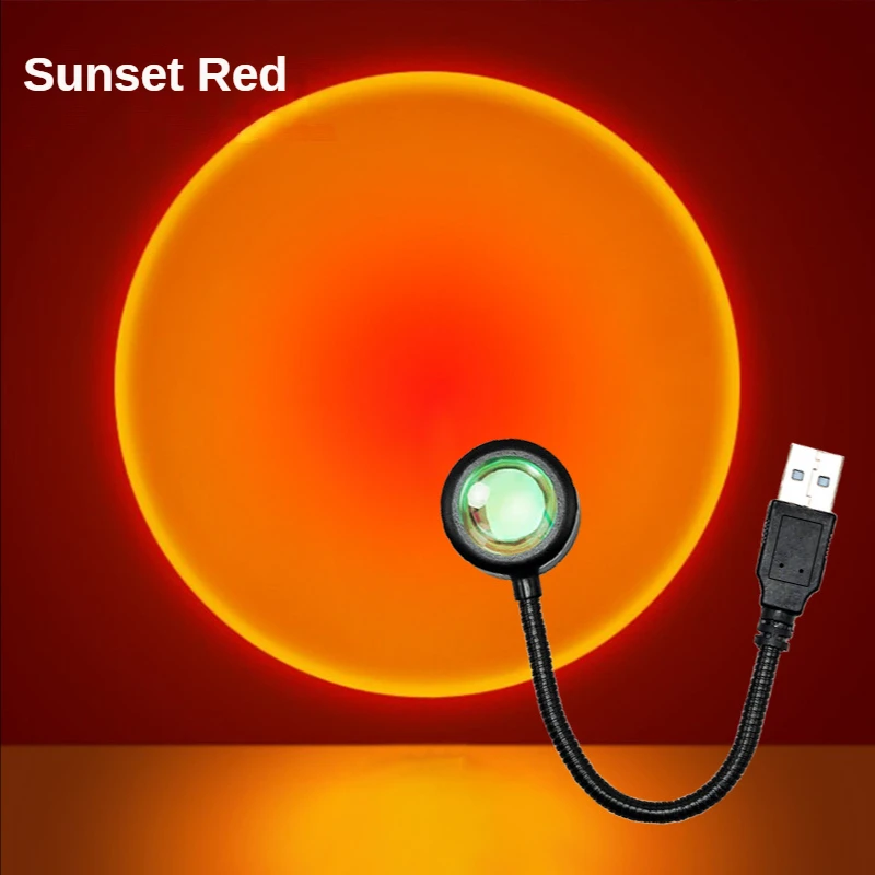 ltoon Sunset light rainbow seven-color projection light net red ...