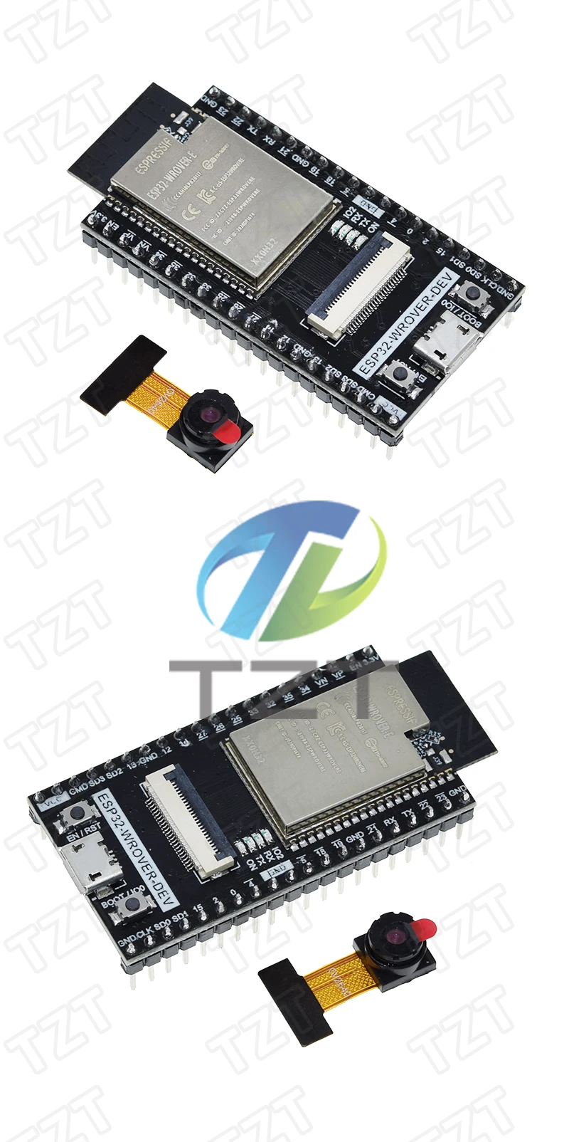 TZT 2022 Newest ESP32 CAM Camera Module ESP32-WROVER Board with Camera Wi-Fi Bluetooth Module ...