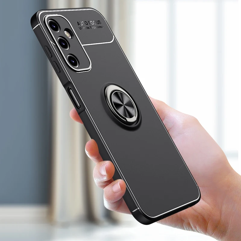 For-Samsung-Galaxy-A14-Case-Ring-Holder-Soft-Silicone-Back-Cover ...