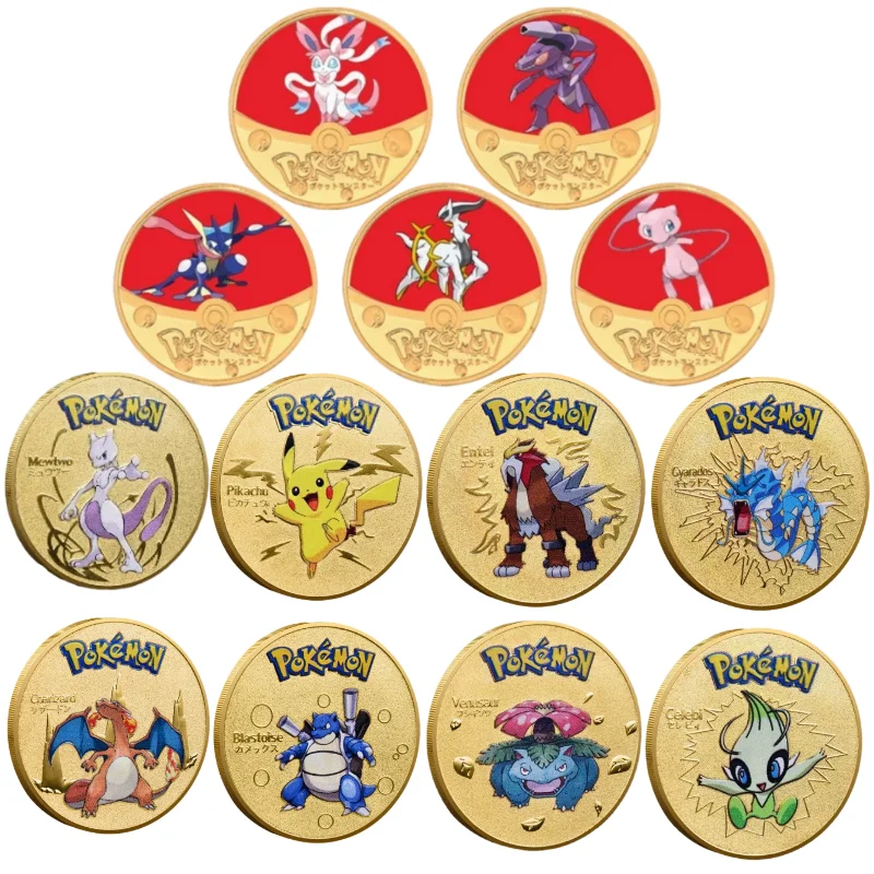 Pokemon Commemorative Coin Handsome Mewtwo Greninja Kawaii Pikachu Mew ...
