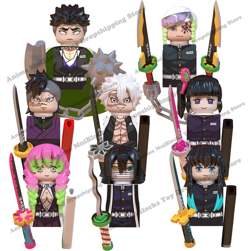 WM6137 Demon Slayer Anime Uzui Tengen Shinazugawa Genya Sanemi mini ...