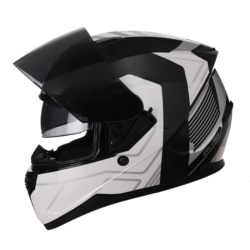 DOT-Professional-Full-Face-Motorcycle-Helmet-Dual-Lens-Riding-Motocross ...