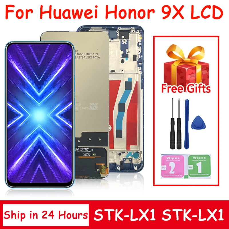 STK-LX1 Premium Lcd For Huawei Honor 9X Global Display Touch Screen ...