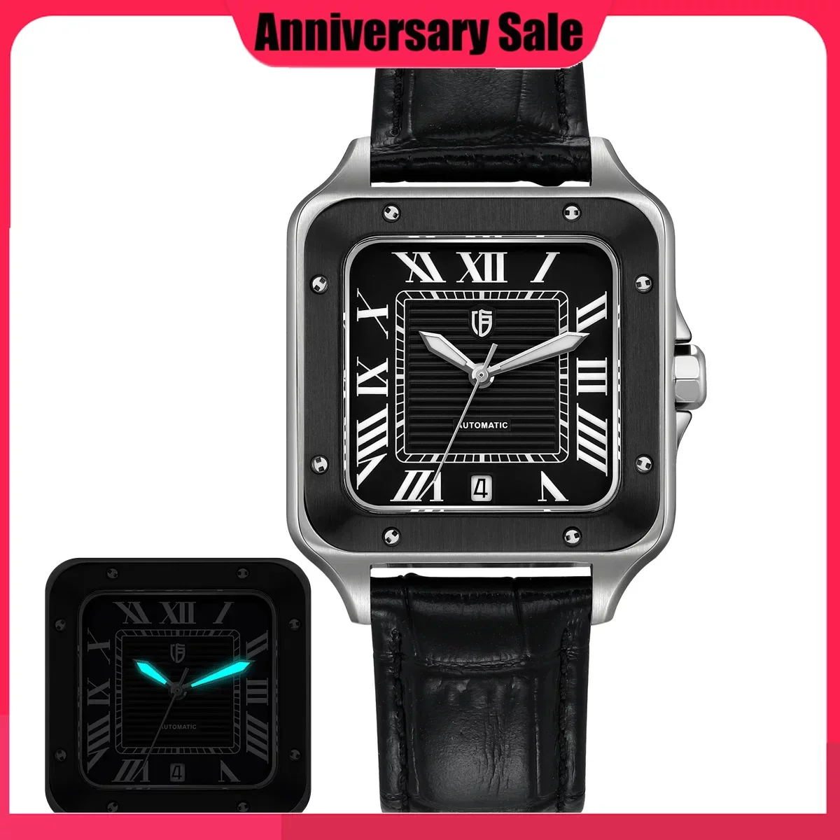 BERNY Tank Automatic Men Watch Luxury Dress Watches Miyota 8215 ...