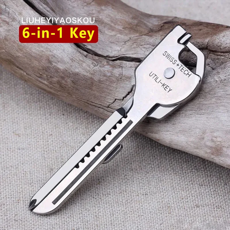 6-In-1-EDC-Multi-Tool-Key-Metal-Utili-Key-Key-Chain-Pendant-Novelty ...