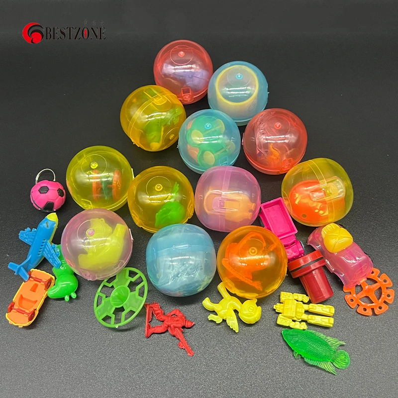 50Pcs 45*45mm Colorful Plastic Capsule Toy Surprise Ball Conjoined ...