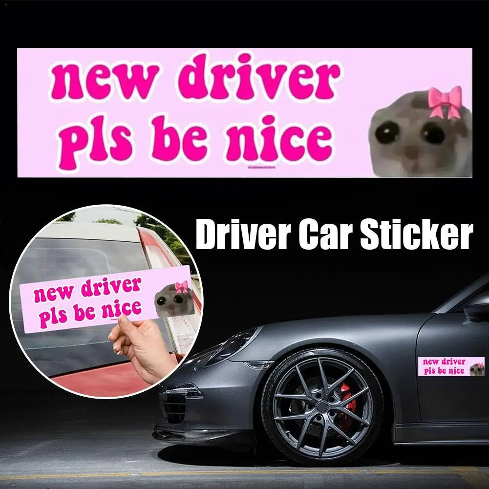 New-Driver-Please-Be-Nice-Sticker-Funny-Meme-Waterproof-StickerSelf ...