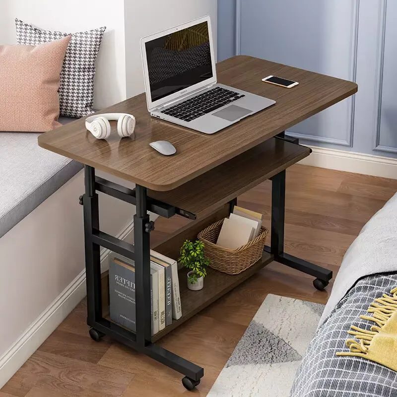 Bedside-Study-Computer-Desk-com-rodas-Liftable-menor-armazenamento-Rack ...