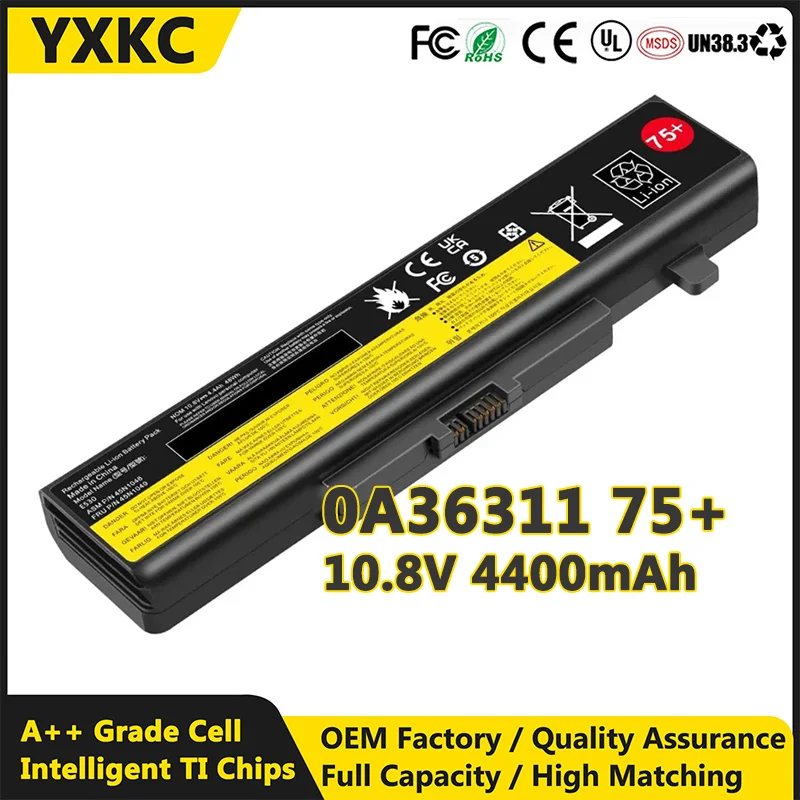 YXKC B590 E430 0A36311 75+ 45N1048 Laptop Battery for Lenovo ThinkPad ...