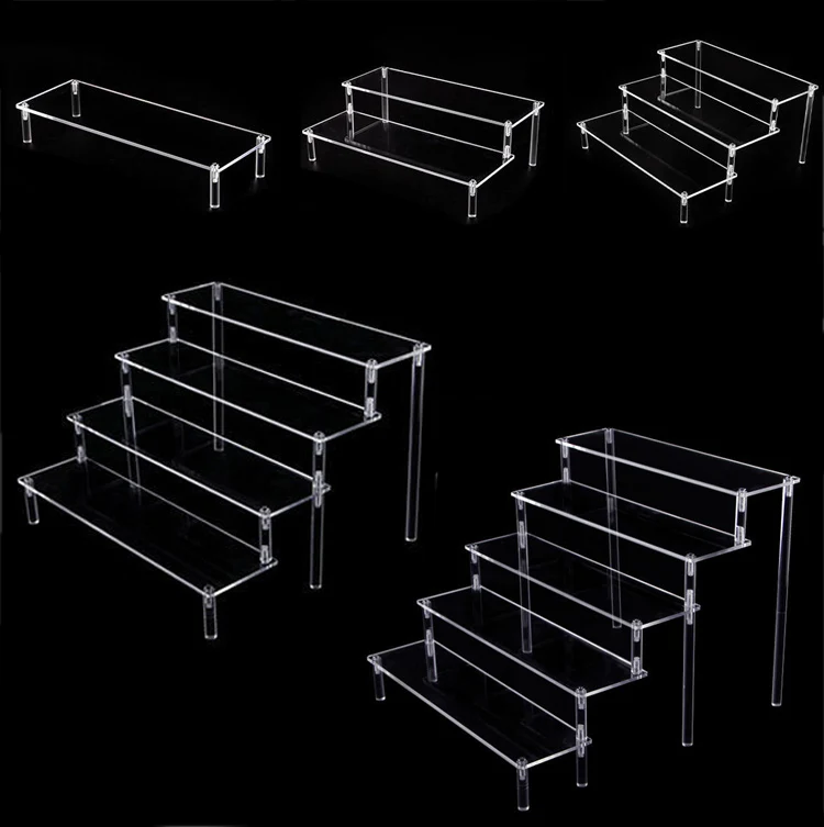 Clear Acrylic Display Stand For Anime Figures Cupcake Shelf Organizer ...