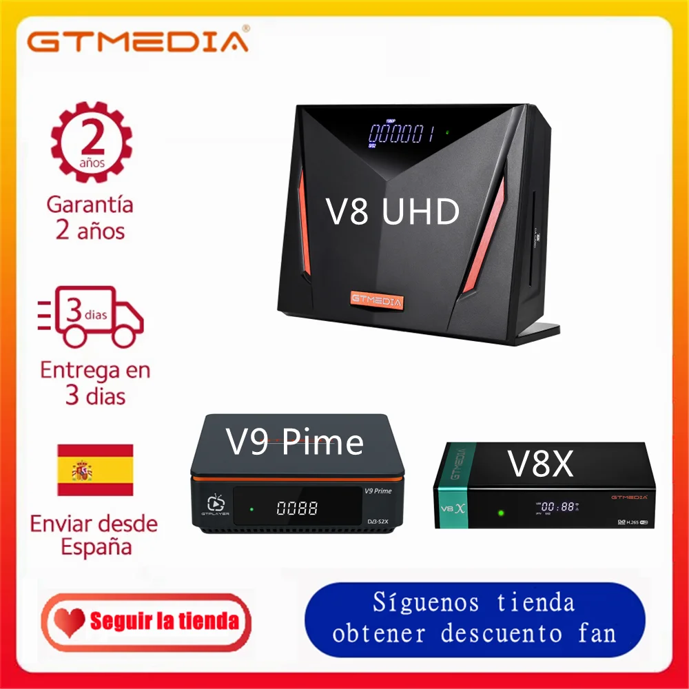 Gtmedia v8x hd completo 1080p DVB-S/s2/s2x receptor de satélite powervu ...