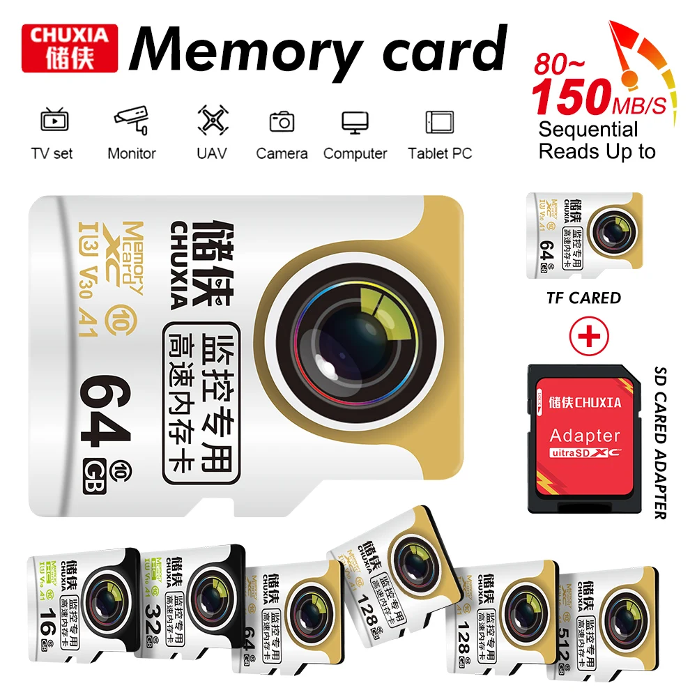 TF-Card-32GB-16GB-64GB-Class-10-Micro-Flash-Memory-Card-32GB-128G-256G ...