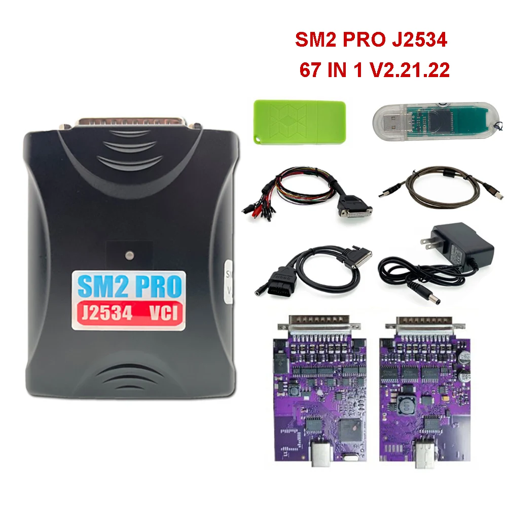 Diagnostic Tools For SM2 PRO V2.21.22 J2534 VCI PCM 67 IN 1 Pcmflash ...