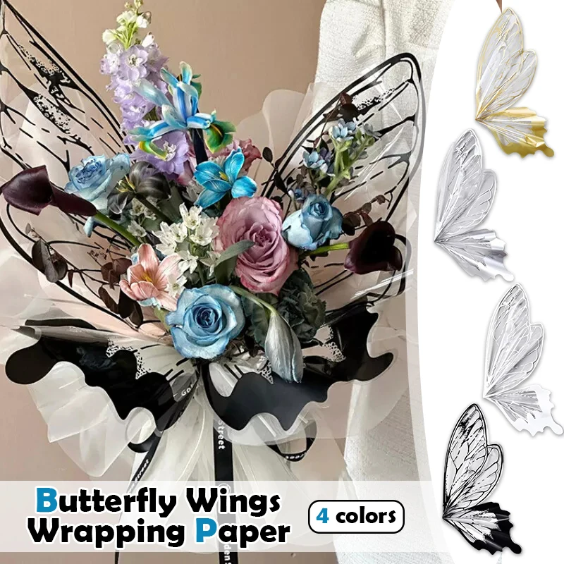 20Sets-40pcs-Butterfly-Wing-Shaped-Wrapping-Paper-Crystal-Transparent ...