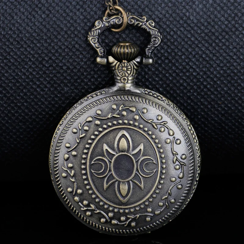 Vintage Floral Embellished Pocket Watch Pendant: Elegant Timing Jewelry ...
