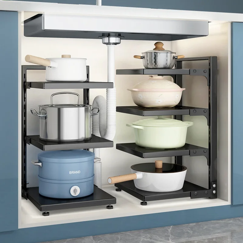 Multifunctional-Pot-Racks-For-Kitchen-Countertops-And-Cabinets ...