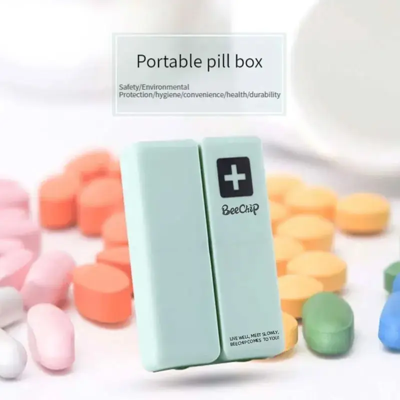 Travel Portable 7-Panel Magnet Pill Box Creative Folding Clamshell ...