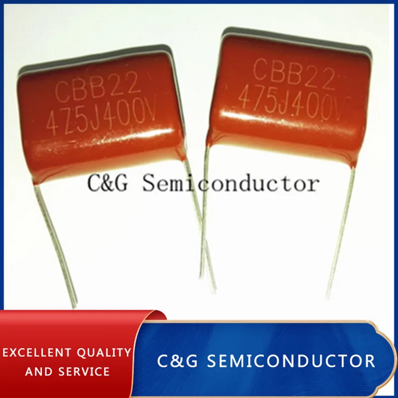 10PCS 400V 475 4.7uF 475J CL21 Metallized Polyester Film Capacitor ...