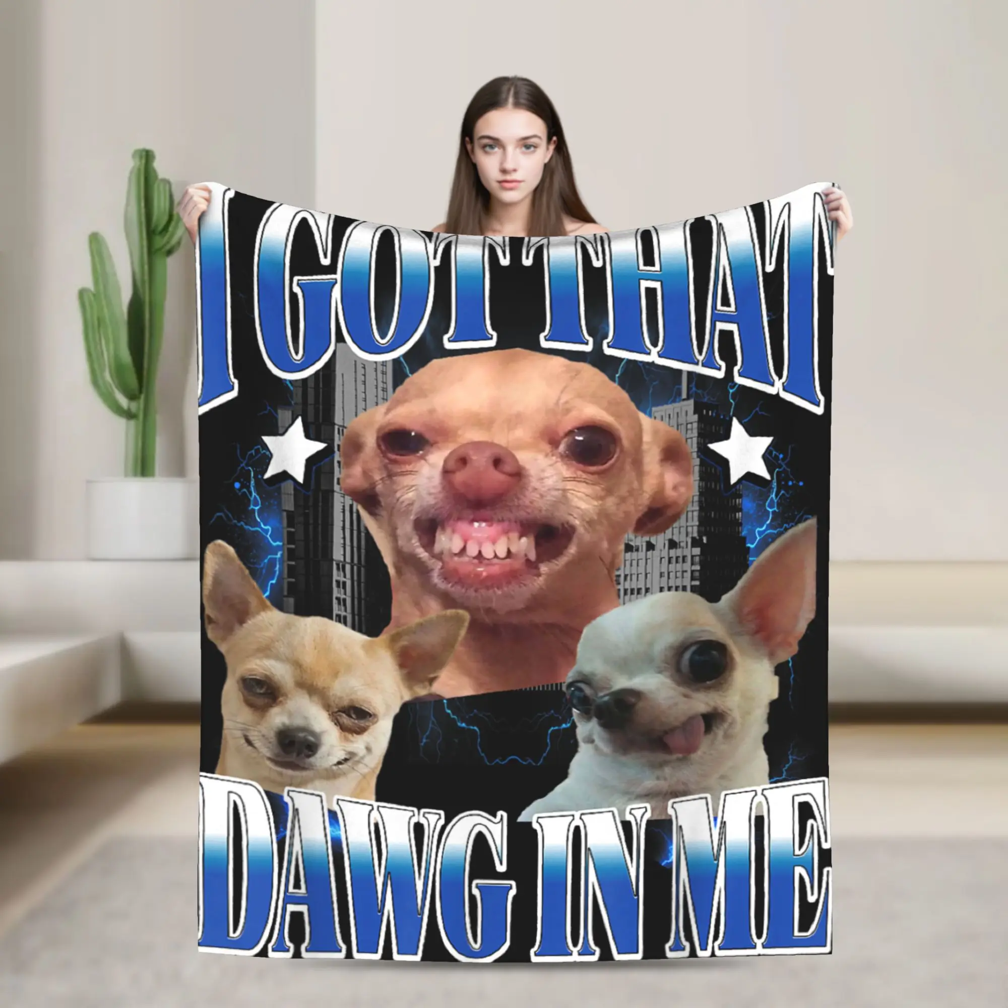 Manta de Felpa con Diseño de Meme Divertido para Amantes de los Perros ...