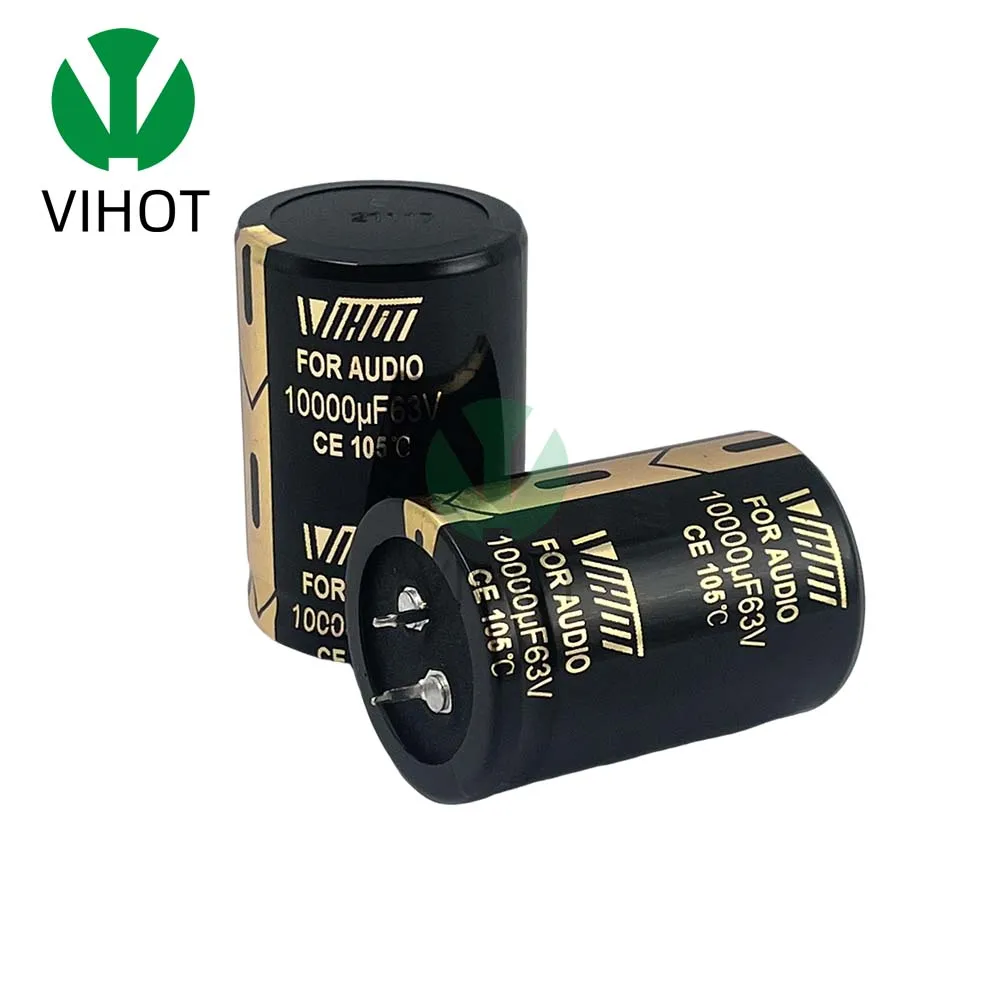 VIHOT condensador electrolítico de Audio, 2 piezas, 63V, 10000UF, para amplificador de Audio ...