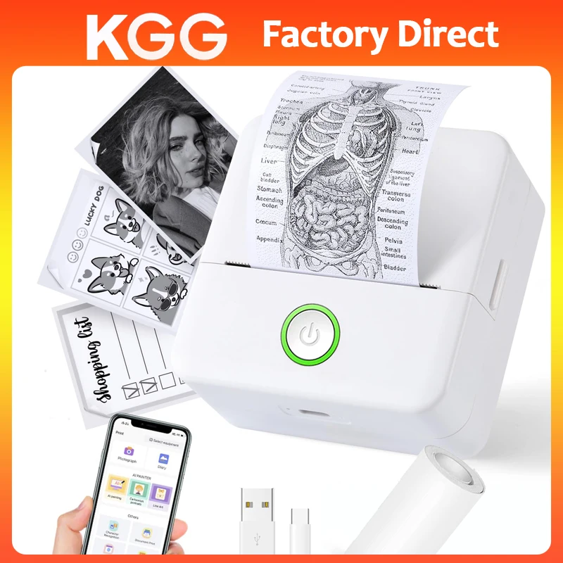 Mini-Printer-HD-Portable-Label-Thermal-Endurance-Bluetooth-Printer-for ...