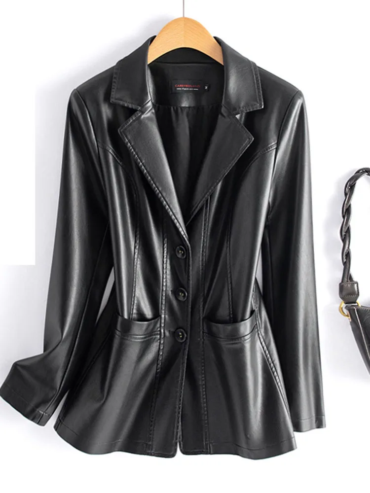 Fashion-Sheepskin-Jackets-Women-Casual-Short-Real-Leather-Coats-2024 ...