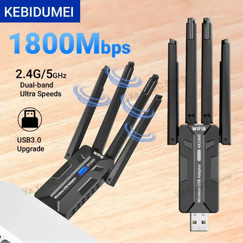 AX1800 WiFi 6 USB Adapter 2.4G/5Ghz Dual Band Wireless WiFi Receiver ...