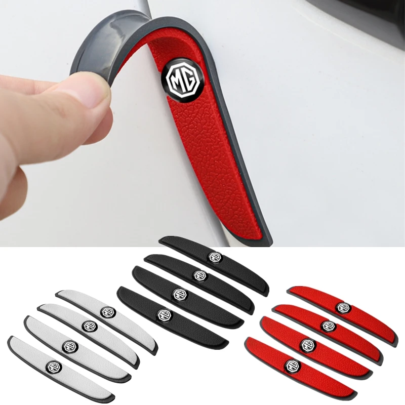 4pcs Car Door Side Protector Sticker Rubber Bumper Strip For Mg Zs Gs ...