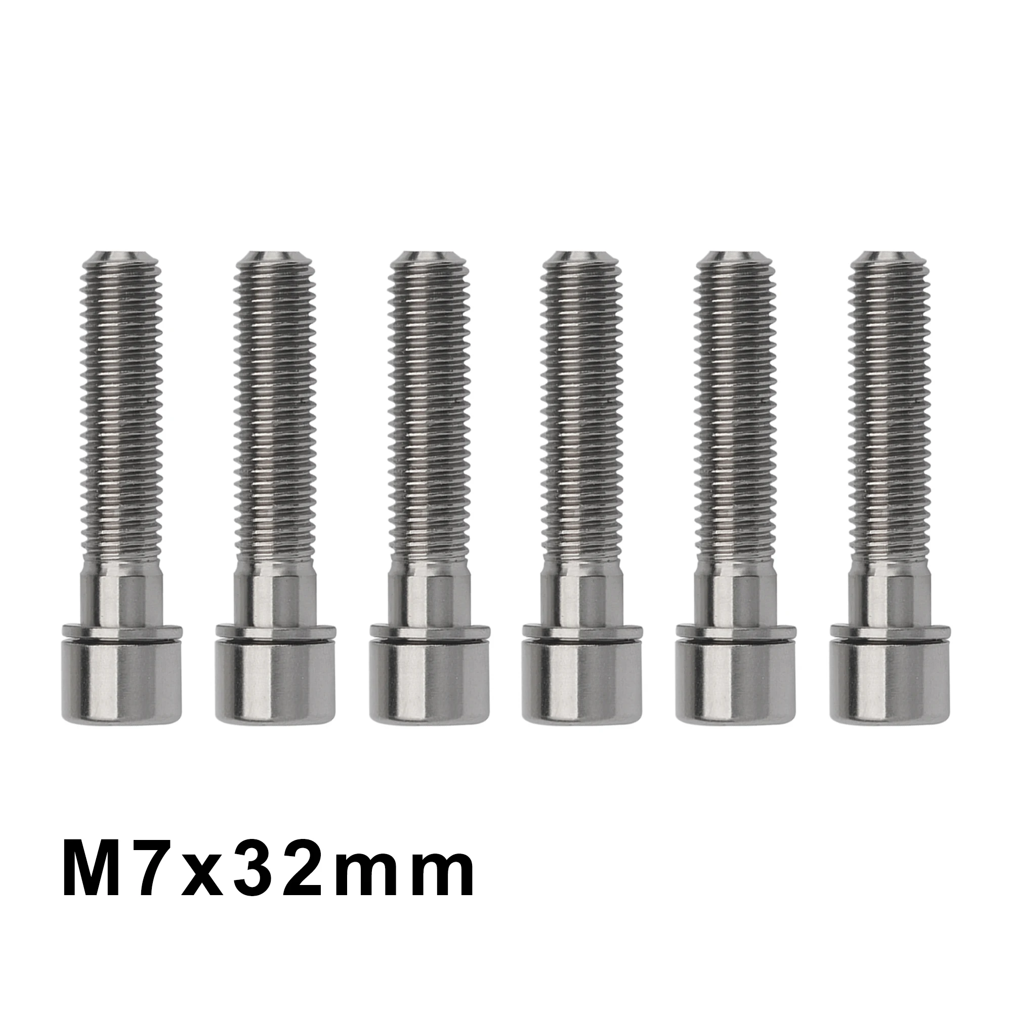 Weiqijie 6pcs Titanium Bolt M7 X 32mm Hexagon Cylinder Head Screw With ...