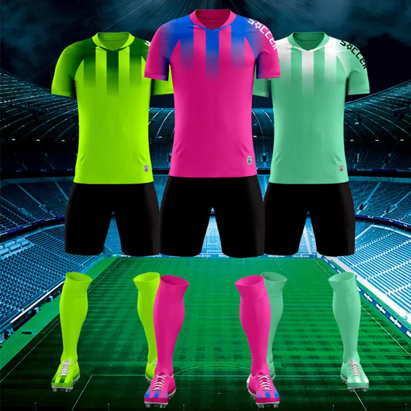 Customized Children's Football Kit Men's Soccer Team Jersey Sets ...