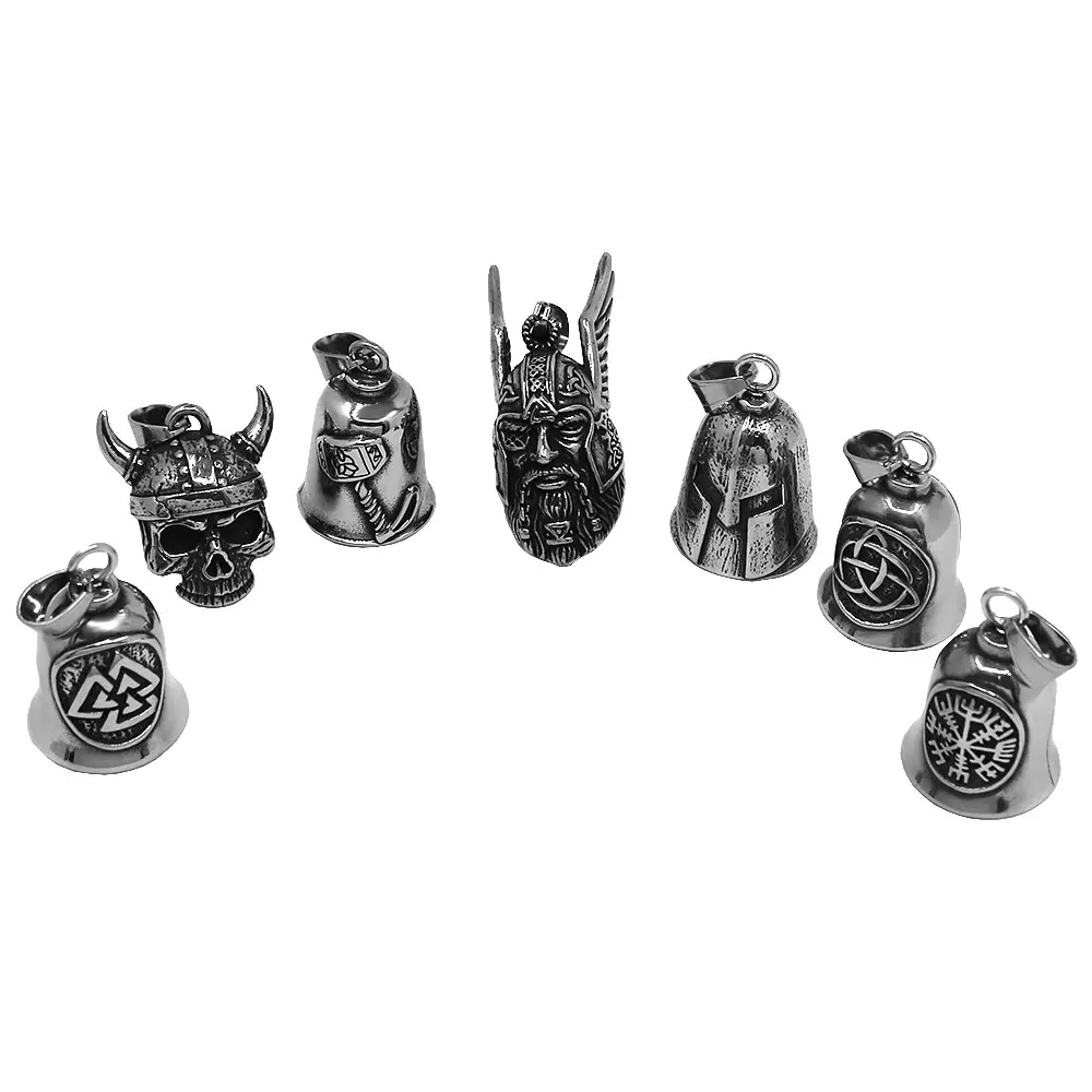 Norse Viking Warrior Spartacus Helmet Bell Pendant Stainless Steel ...