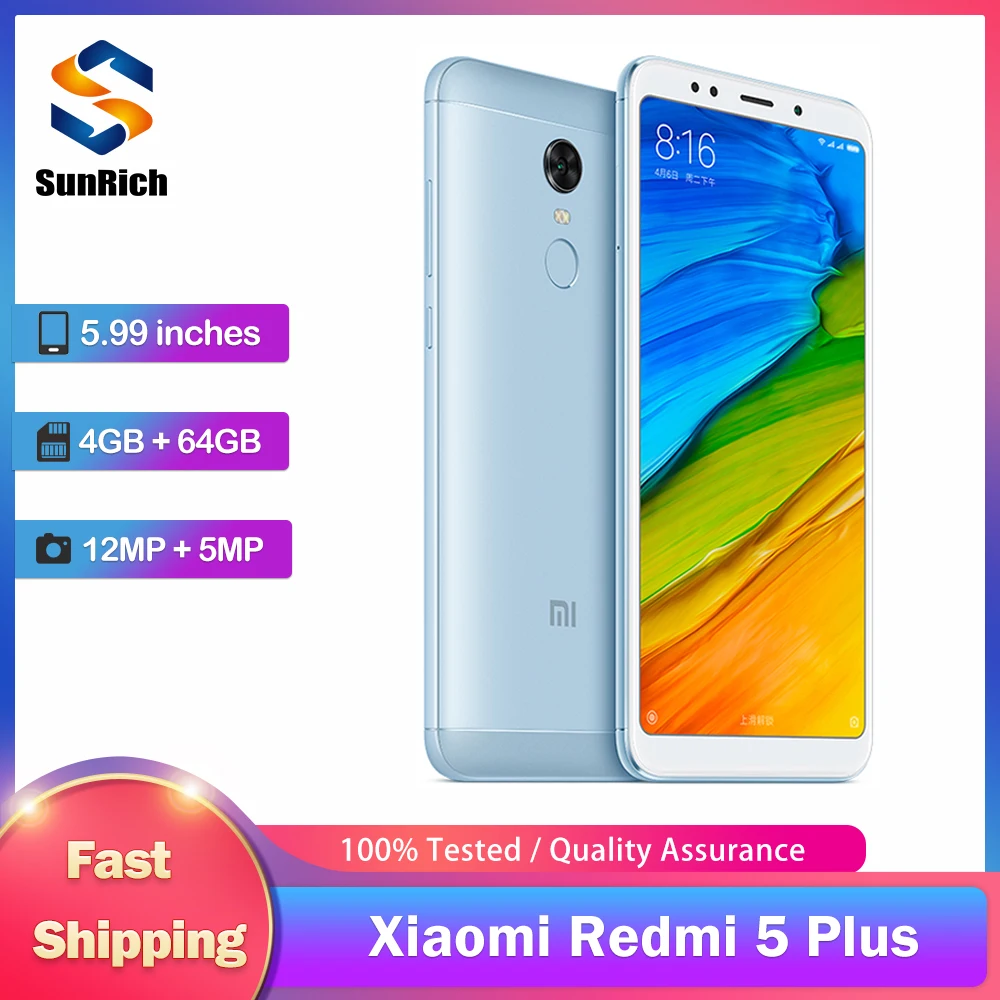 Xiaomi-Redmi-5-Plus-tel-fono-m-vil-4G-Original-pantalla-de-5-99 ...