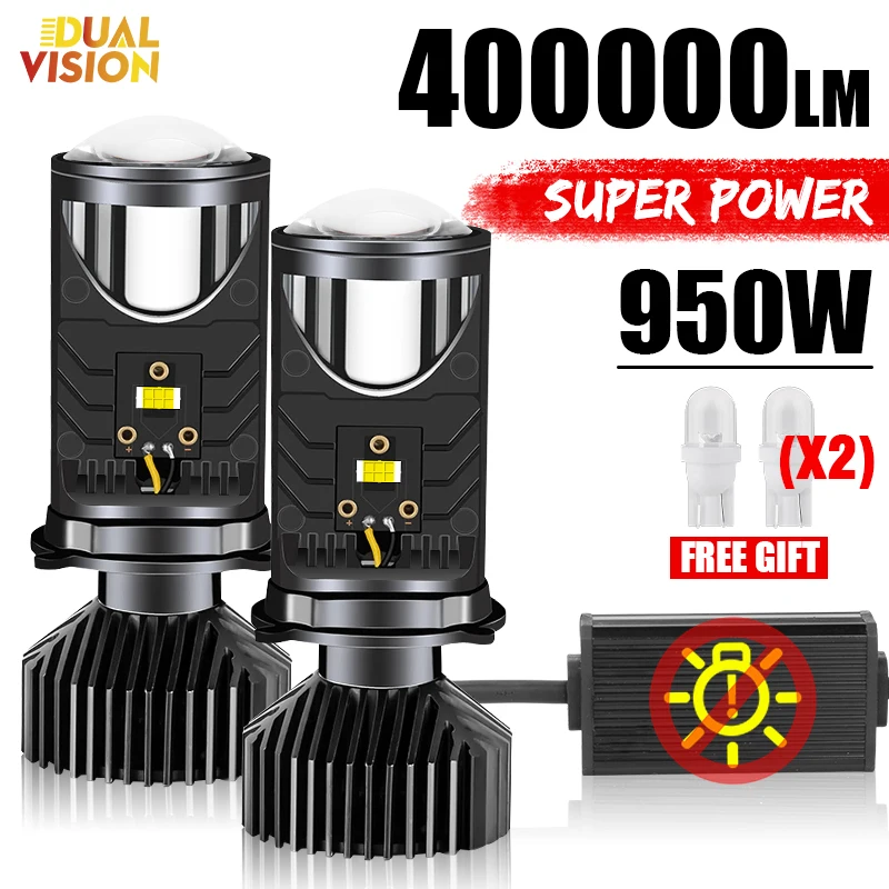 H4-LED-Projector-400000LM-950W-Car-Headlight-Bulbs-Bi-LED-Lens ...