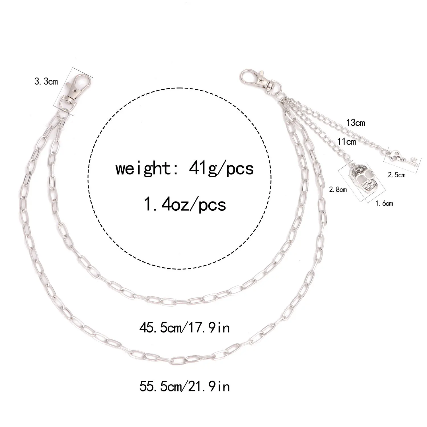 Hip-Hop-chain-Personalized-and-versatile-Jeans-Chain-Skull-decorate ...