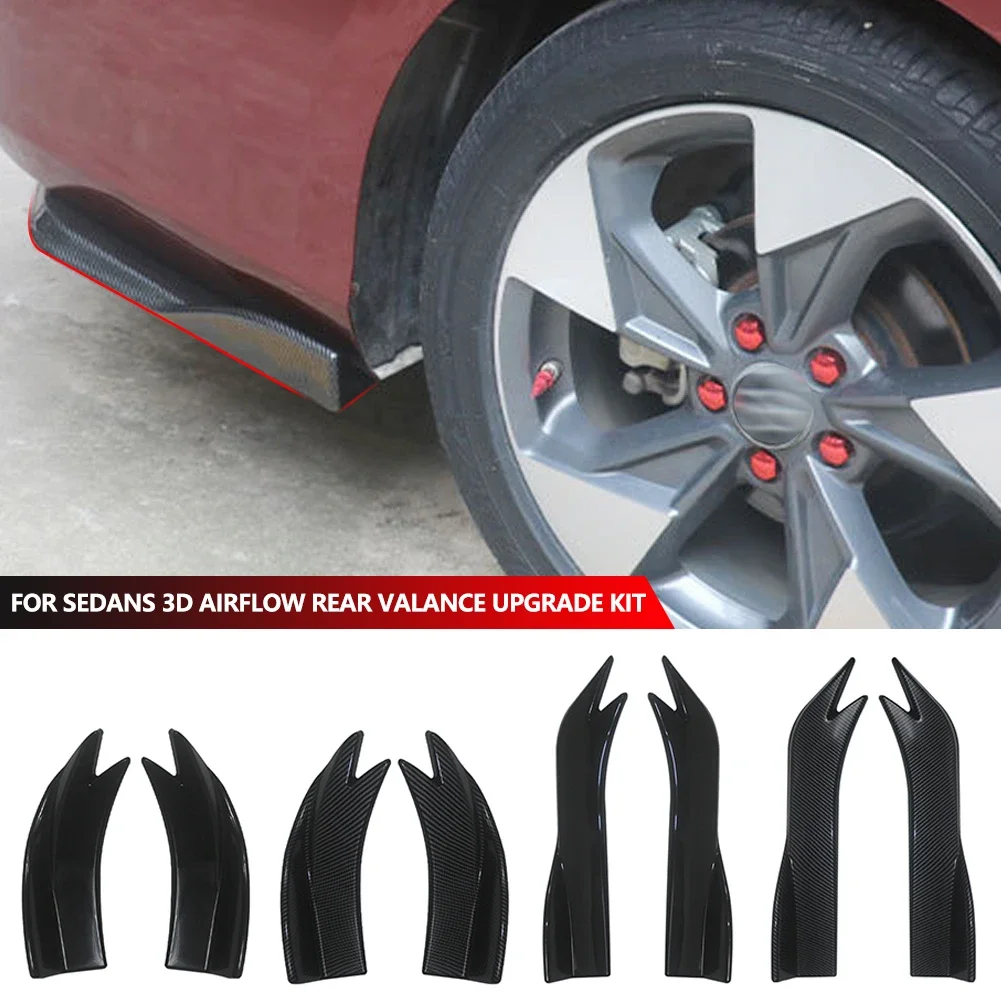 2Pcs Car Rear Bumper Corner Guards Sports Lip Spoiler for Sedans 3D ...