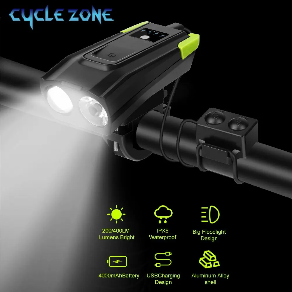 T6-Bicycle-Headlight-with-Horn-USB-Rechargeable-Smart-Induction-Bike ...