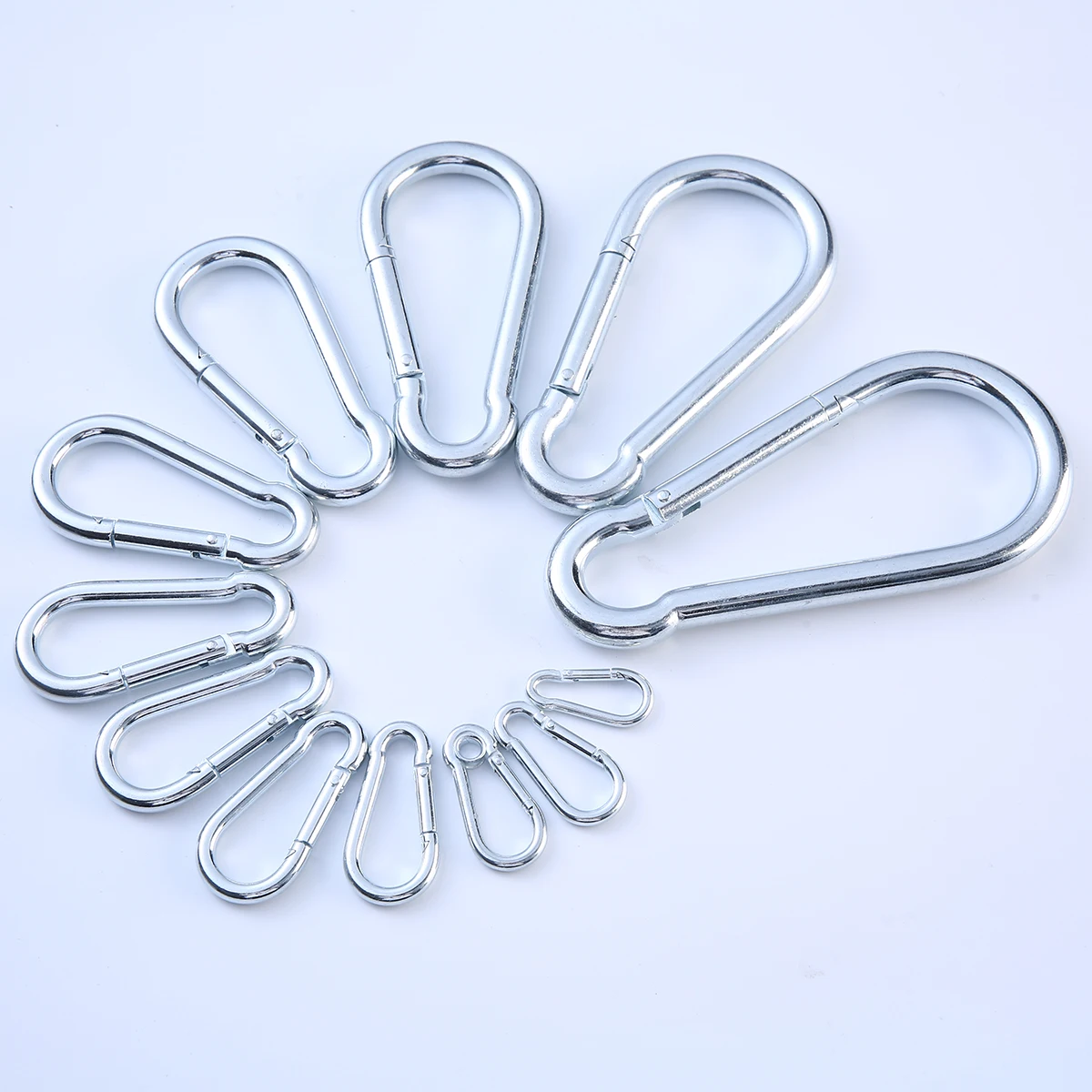 1-4PCS-Key-Ring-Spring-Snap-Hook-Carabiner-Clips-Keychain-Heavy-Duty ...
