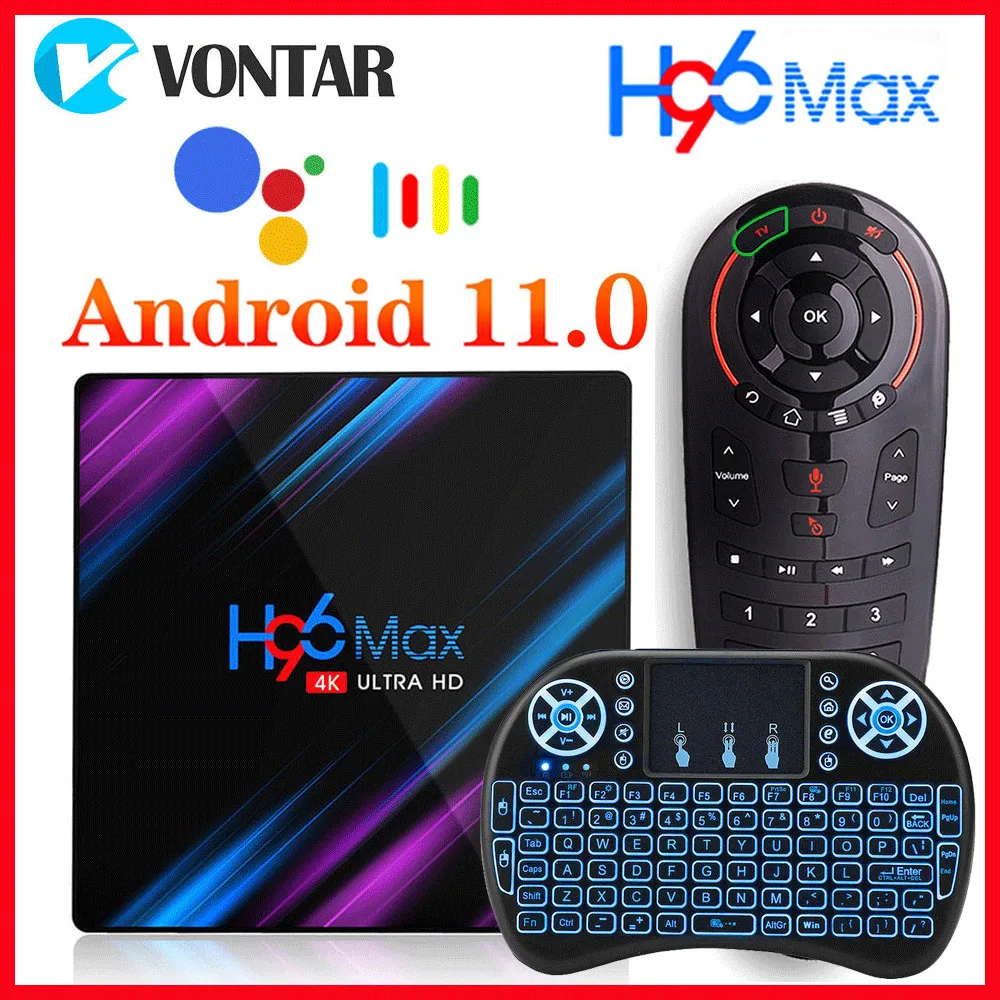 H96 Max Rk3318 Smart Tv Box Android 10 Tvbox 4k Youtube 4gb Ram 64gb ...